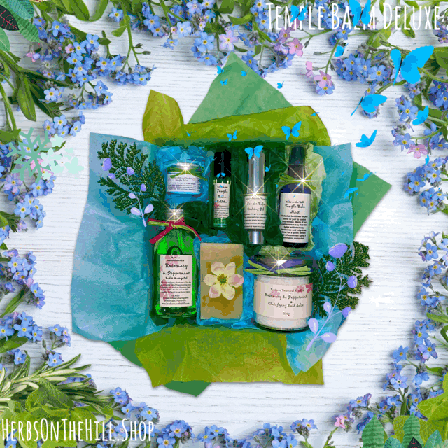 Temple Balm Deluxe Gift Set | Rosemary & Peppermint | Clarity, Focus ...